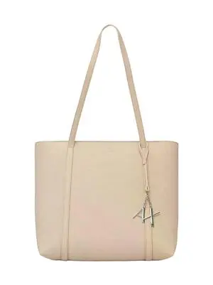 Armani Exchange Logo-charm Tote Bag - Neutrals