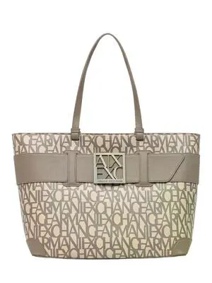 Armani Exchange Patterned Tote Bag - Neutrals