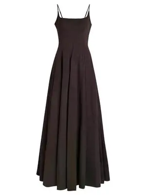 Staud Joy Square-neck Maxi Dress - Brown
