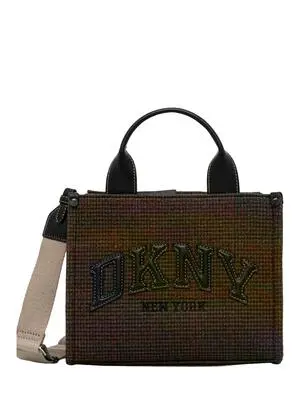 Dkny Check-patterned Tote Bag - Brown