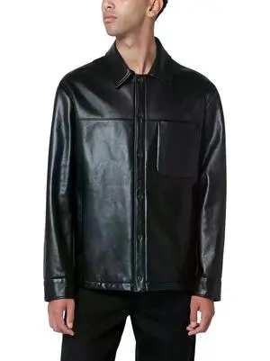 SALVATORE SANTORO Pocket Leather Jacket - Black