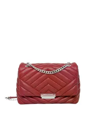 Armani Exchange Logo-plaque Quilted Cross Body Bag - Red
