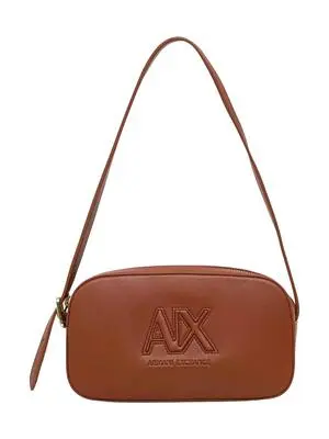 Armani Exchange Logo-embossed Shoulder Bag - Brown