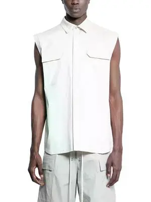 Rick Owens Sleeveless Jumbo Shirt - White