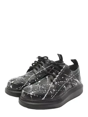 Alexander McQueen 2010s Paint Leather Sneakers - Black