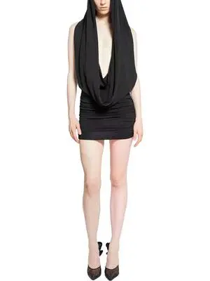 Magda Butrym Draped Mini Dress - Black