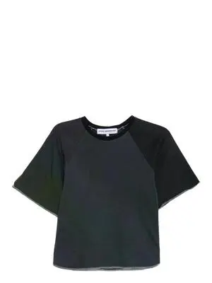 STAIN SHADE Contrast Trim T-shirt - Black