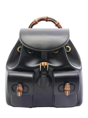 Gucci 2010s Bamboo Backpack - Black