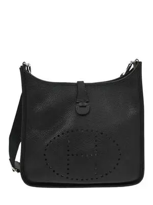 Hermès 2017 Perforated Leather Shoulder Bag - Black