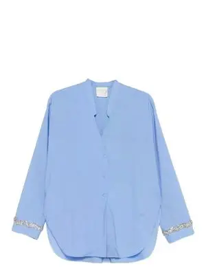 FORTE_FORTE Embellished Shirt - Blue