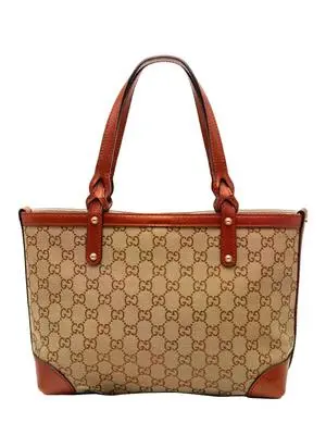 Gucci Gg Canvas Craft Tote Bag - Neutrals