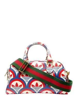 Gucci 2015-2025 X Adidas Printed Boston Bag - White