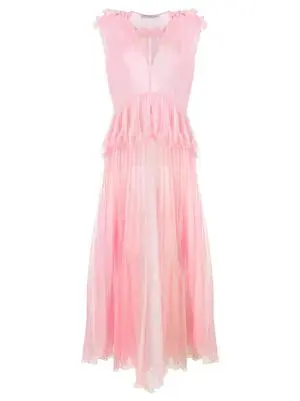 Philosophy Di Lorenzo Serafini Sleeveless Pleated Maxi Dress - Pink