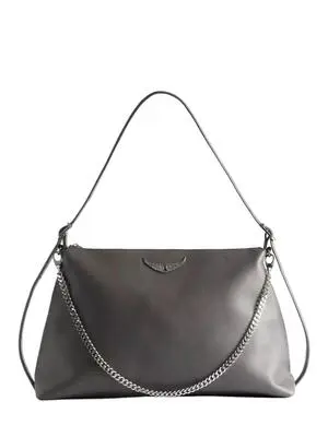 Zadig&Voltaire Grained-leather Shoulder Bag - Grey