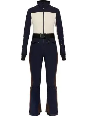 Moncler Belted Colour-block Ski Suit - Blue