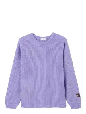 American Vintage Logo-patch Crew-neck Sweater - Purple
