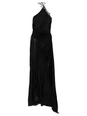 Vetements Lace Asymmetric Maxi Dress - Black
