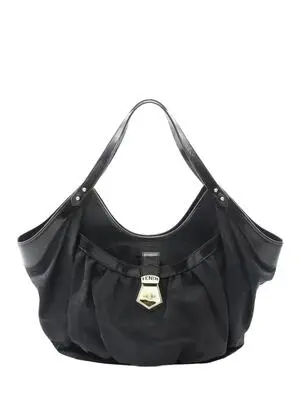 Fendi 2010 Zucca Ff-pattern Shoulder Bag - Black