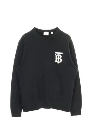 Burberry Logo-detail Crew-neck Sweatshirt - Black