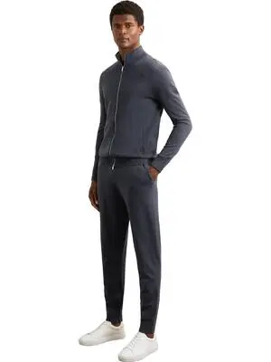 REISS Billings Merino Wool-blend Cuffed Joggers - Midnight Navy