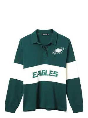 Junk Food Clothing Nfl Philadelphia Eagles Rugby Long Sleeve - Eagles Green
