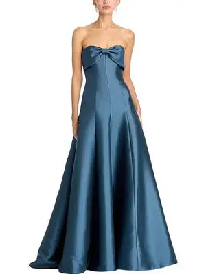 AMSALE Amsale Bow Neck Strapless Gown