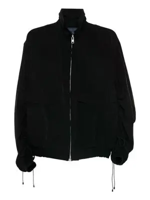 Yohji Yamamoto Shirring-sleeve Jacket - Black