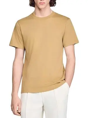 Sandro Ss26 Logo Tee - Beige