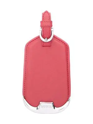 ROYCE NEW YORK Leather Luggage Tag - Red
