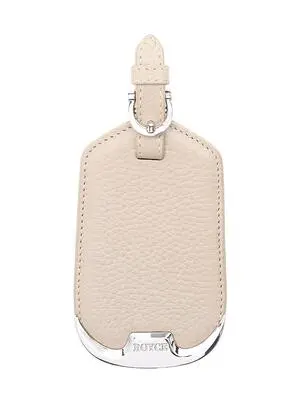 ROYCE NEW YORK Leather Luggage Tag - Taupe