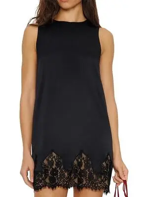 REFORMATION Jessalyn Silk Dress - Black