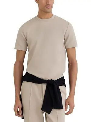 REISS Bradley Interlock Tee - Stone