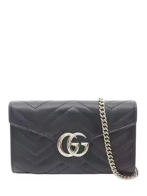 Gucci Gg Marmont Leather Cross Body Bag - Black