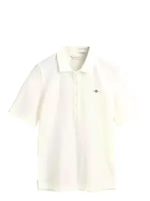 Gant Short-sleeve Embroidered Polo Shirt - White