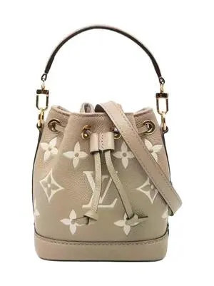 LOUIS VUITTON Monogram Empreinte Nano Noe Bucket Bag - Brown