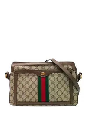 Gucci Gg Supreme Ophidia Crossbody Bag - Neutrals