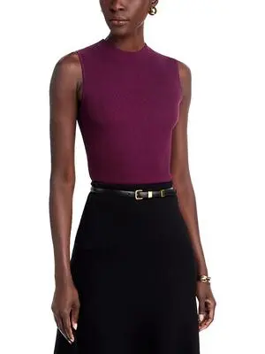 BOSS Feskies Mock Neck Top - Dark Purple