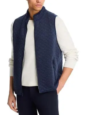 Marine Layer Full Zip Vest - Navy Heather