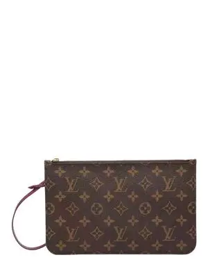 LOUIS VUITTON 2015 Monogram Neverfull Mm Pouch - Brown
