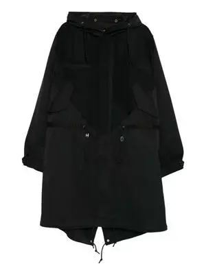 UNDERCOVERISM Drawstring Hooded Coat - Black