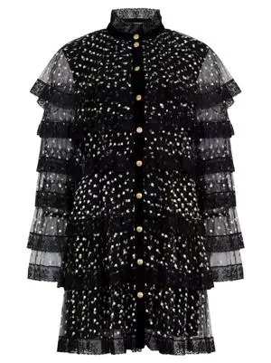 Philosophy Di Lorenzo Serafini Polka-dot Mini Dress - Black