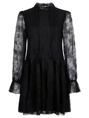 Philosophy Di Lorenzo Serafini Lace Long-sleeve Dress - Black