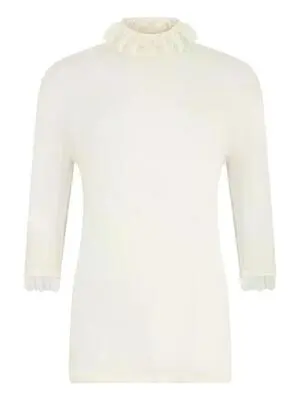 Philosophy Di Lorenzo Serafini Ruffle-neck Sweater - White