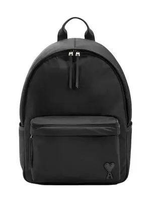 Ami Logo-detail Backpack - Black