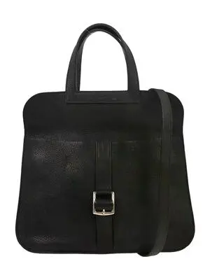 Hermès 2017 31 Taurillon Clemence Halzan Tote Bag - Black