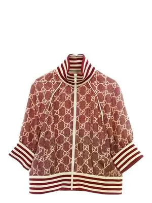 Gucci Monogram-pattern Track Jacket - Red