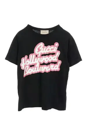 Gucci 2010s Hollywood Boulevard Sequinned T-shirt - Black