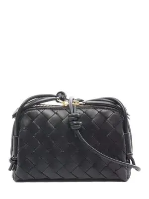 Bottega Veneta Intrecciato-leather Shoulder Bag - Black
