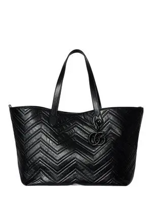 Gucci Gg Marmont Large Tote - Black