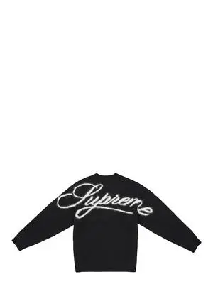 Supreme Angora Script Sweater - Black